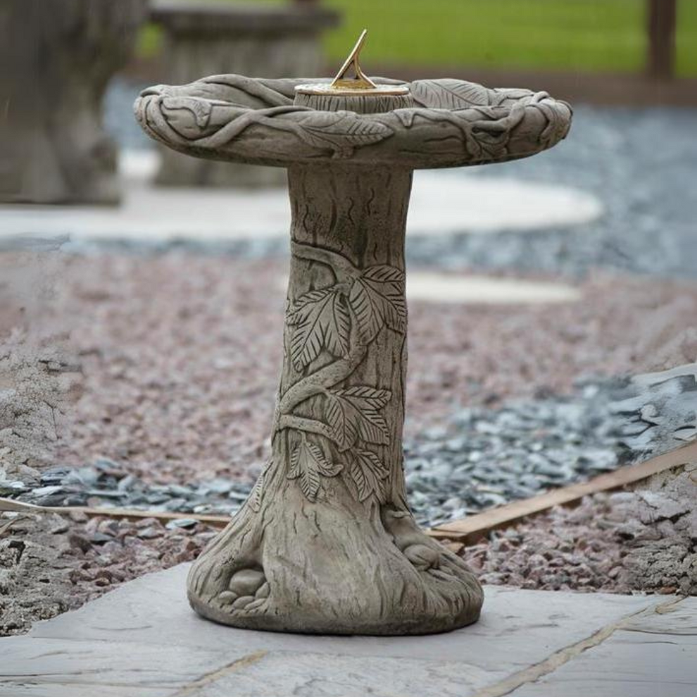 Ivy Sundial Bird Bath – Regal Gardens