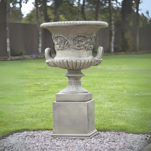 Large Urn Handles on Plinth – Regal Gardens