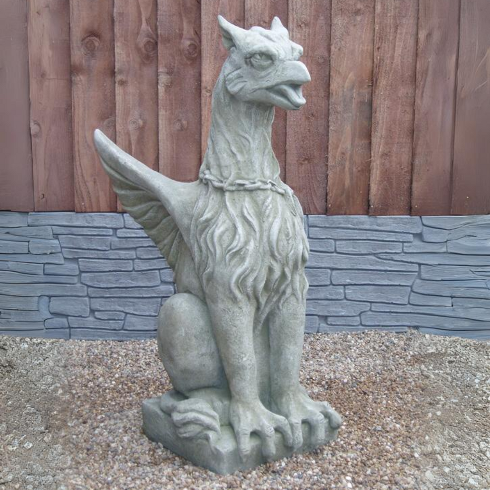 Griffin with Chain Stone Garden Ornament – Regal Gardens