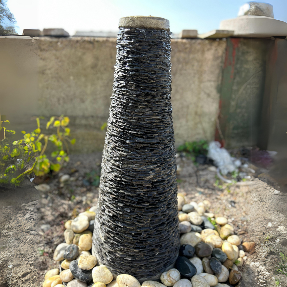 Slate Cone Garden Water Feature – Regal Gardens