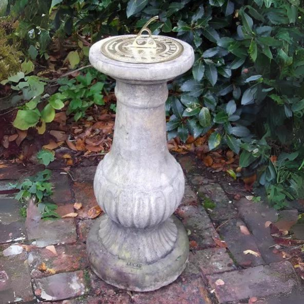 Victorian Stone & Brass Sundial – Regal Gardens